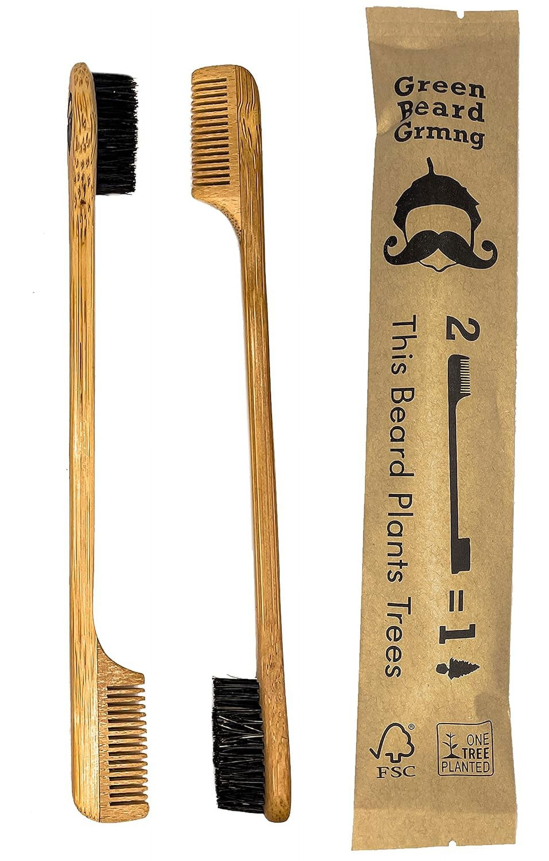 2-in-1 Sapling Mustache Brush & Comb (2-pack) from - Boar Bristle ...