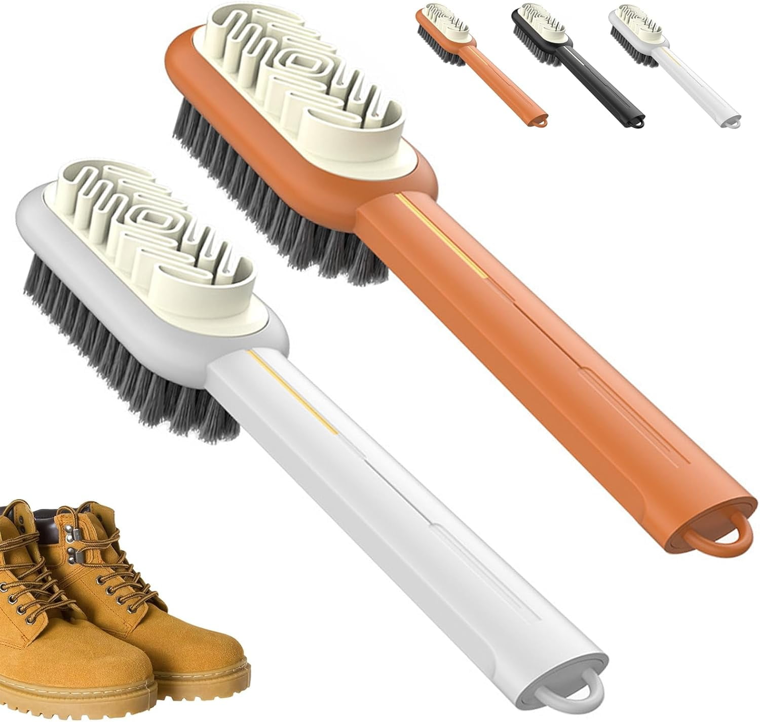 2 in 1 Scrub Suede Shoe Brush, Multifunctional Long Handle Suede ...