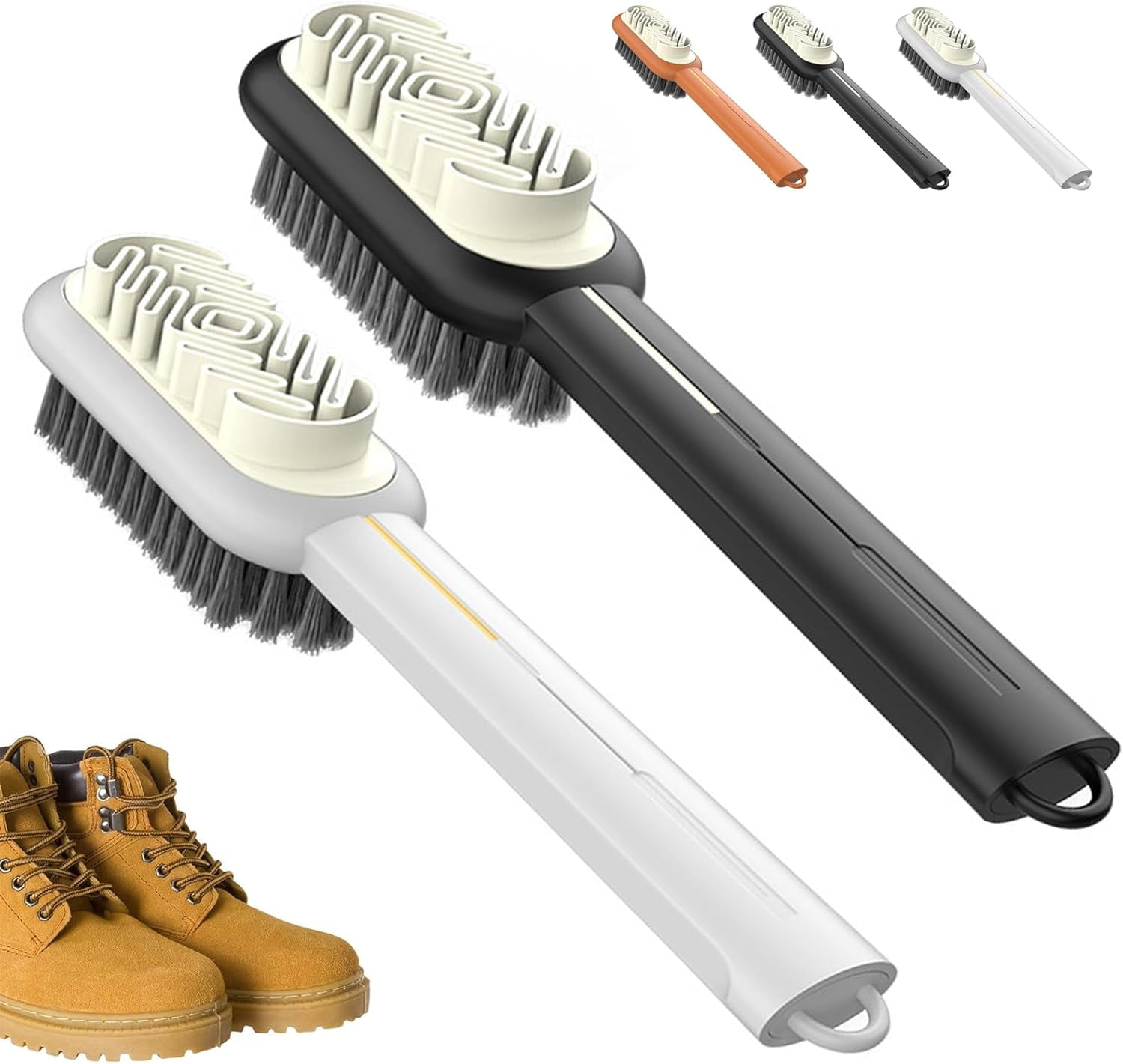 2 in 1 Scrub Suede Shoe Brush, Multifunctional Long Handle Suede ...