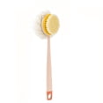 2-in-1 Shower Brush with Bristles and Loofah - Curved Long Handle for ...