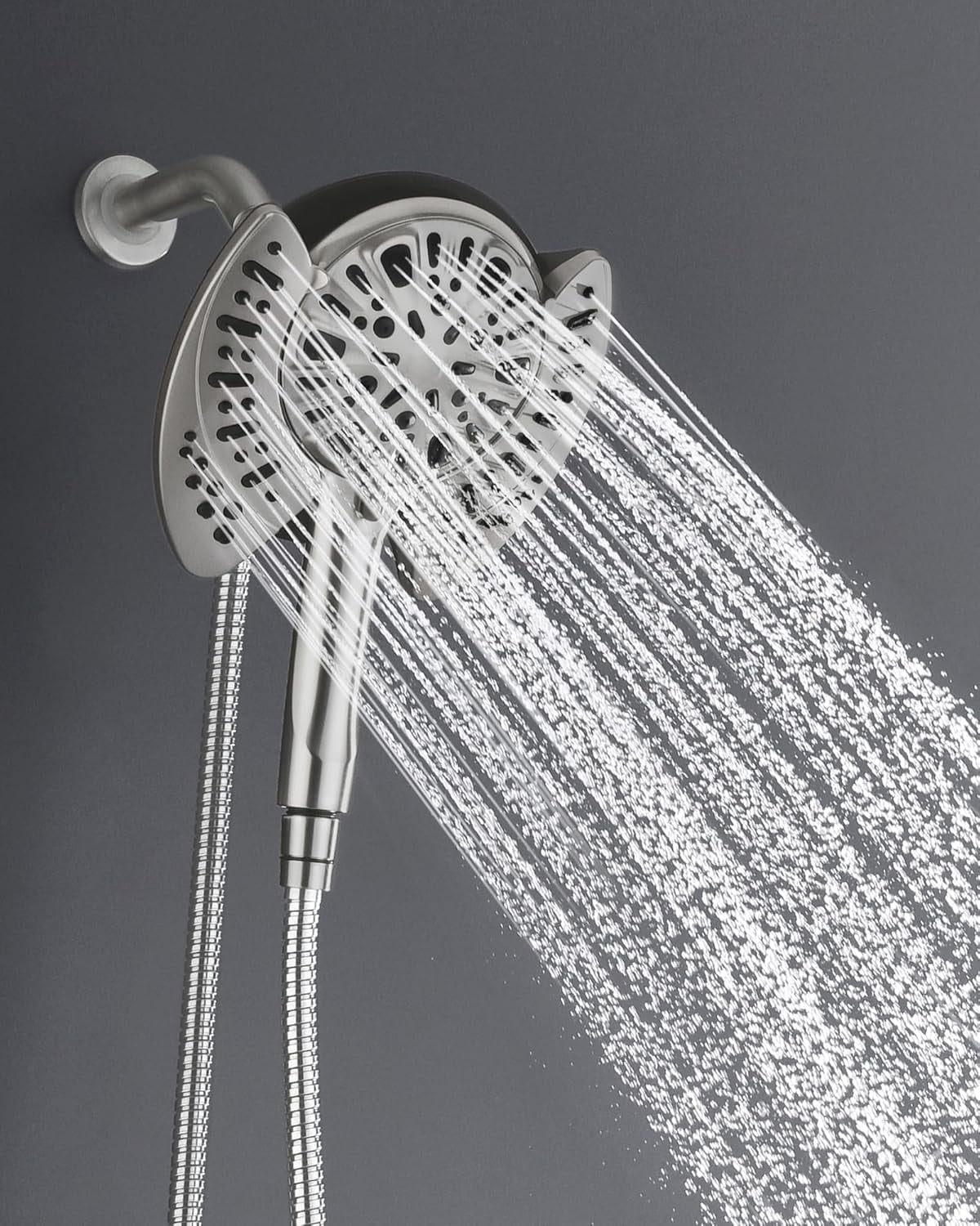 2-in-1 Shower Head With Handheld Combo: 2.5GPM Rainfall & Detachable ...