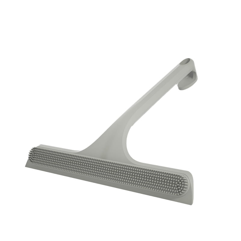 2-in-1 Shower Squeegee with Hook,Dual-Sided Design with Scraper & Scrub ...