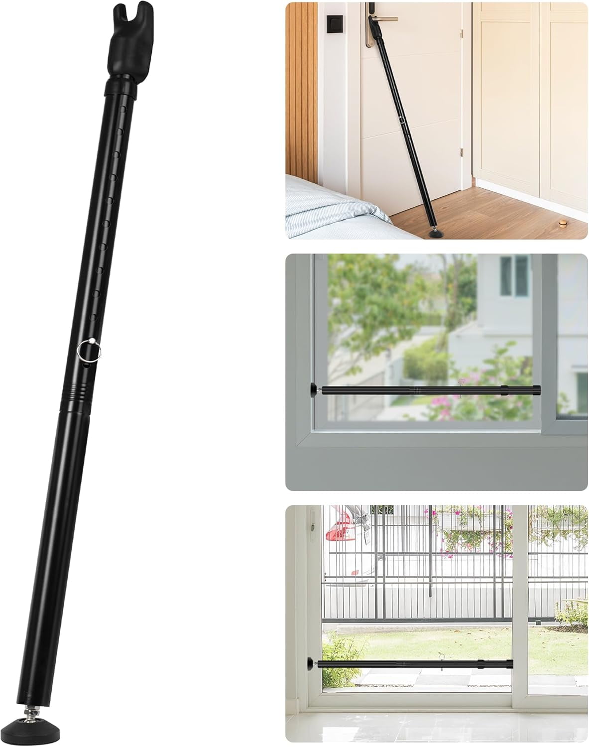 2-in-1 Sliding Door Security Bar, Upgrade Doors Stoppers Security ...