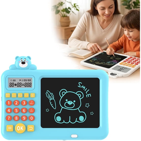 2-in-1 Smart Math Learning Tablet & LCD Writing Pad, Interactive Doodle ...