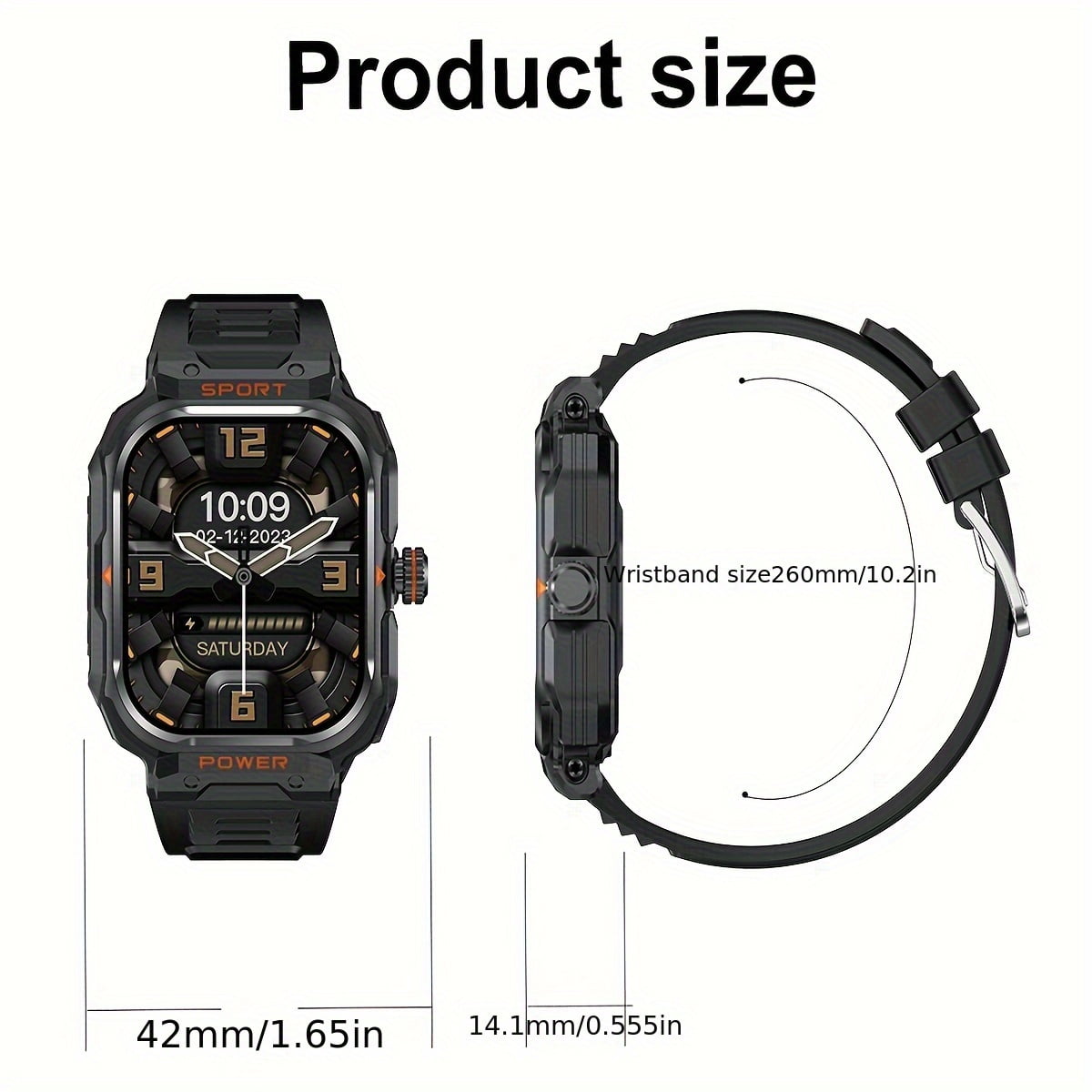2-in-1 Smart Watch with Built-in Wireless Earbuds - Bluetooth 5.2, NFC ...