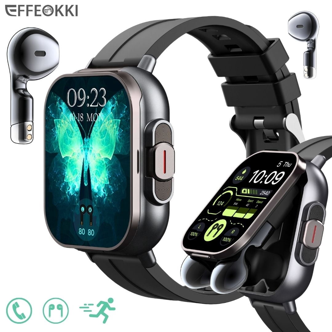 Effeokki 2-in-1 Smart Watch with Wireless Earbuds and Headset for ...