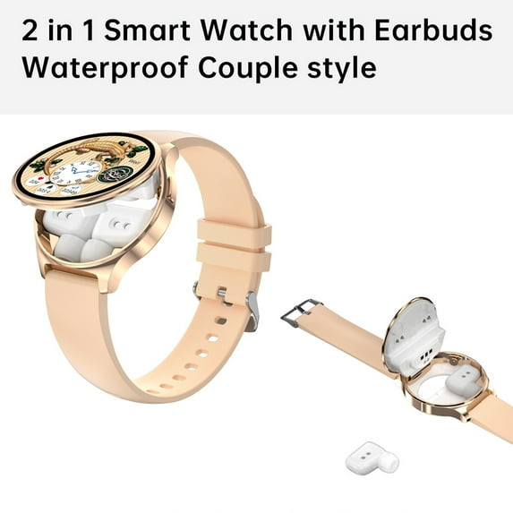 2-in-1 Smart Watch with TWS Earbuds, 1.27" HD Display, Wireless Call ...