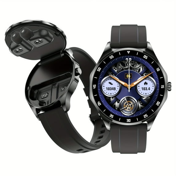 2-in-1 Smartwatch with Built-in TWS Headphones - Wireless Call/NFC ...