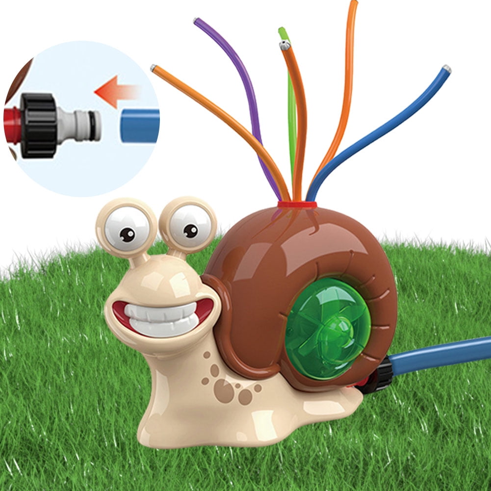 2-in-1 Snail Water Sprinkler Baseball Toys, 360° Rotating Spray Water ...
