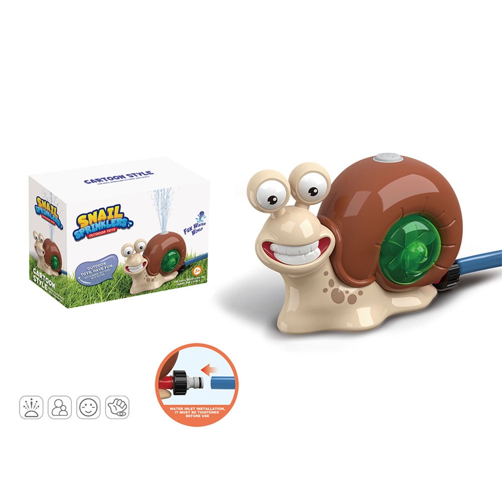 2-in-1 Snail Water Sprinkler Baseball Toys, 360° Rotating Spray Water ...