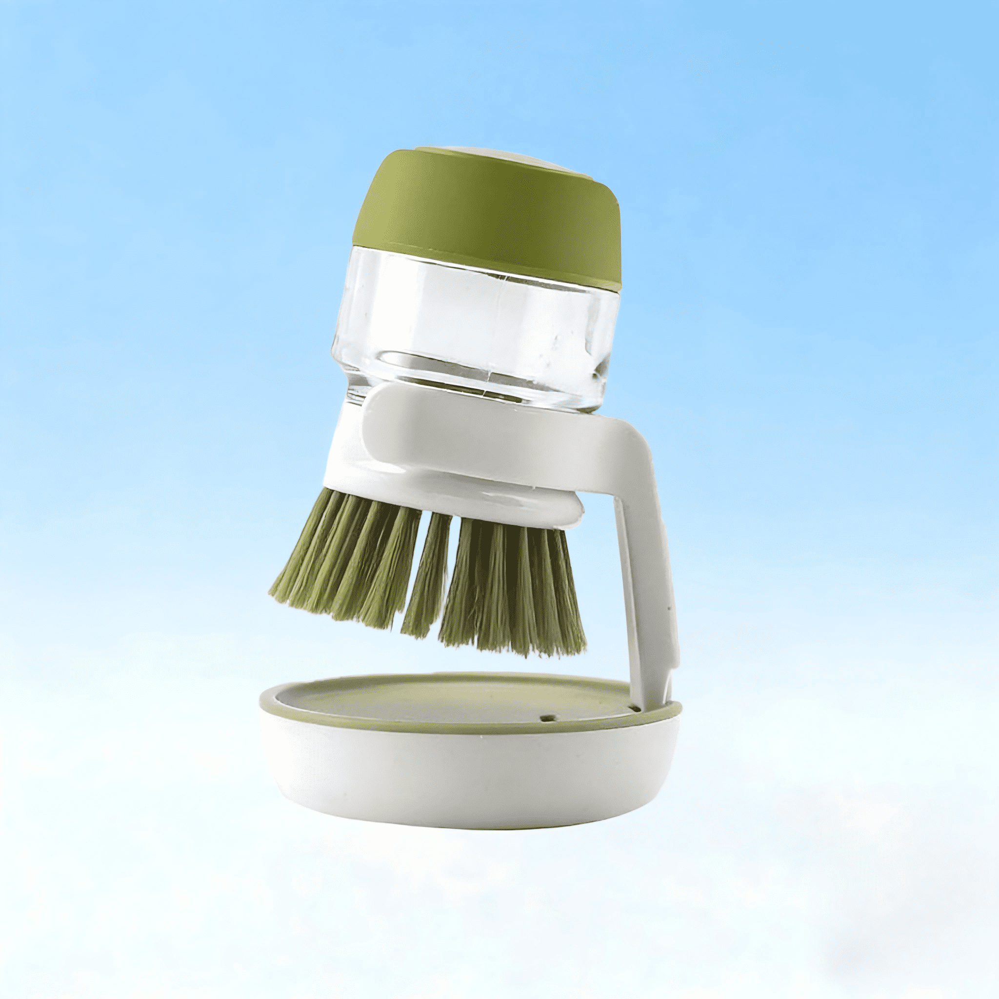 2-in-1 Soap Dispenser with Dish Brush & Storage Bracket - Kitchen Sink ...
