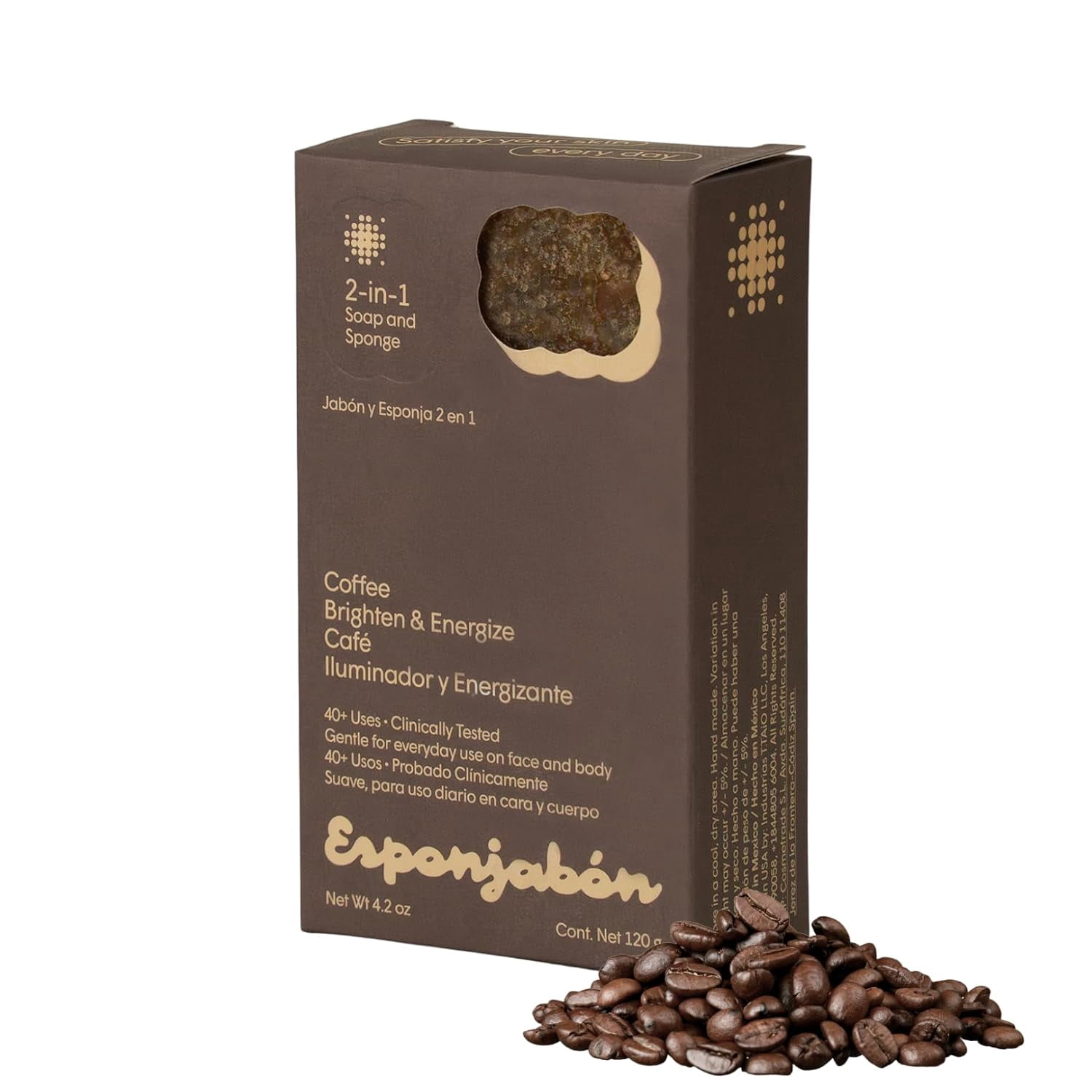 Esponjabon Coffee 2 in 1 Soap and Sponge - Walmart.com