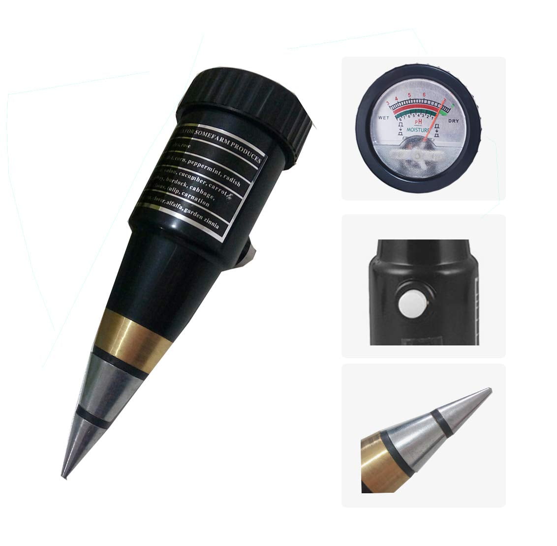 2 in 1 Soil Moisture and PH Tester Meter Multifunctional Needle Type ...