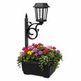 2-in-1 Solar Lamp Post Light with Planter Base, Wall Mount ...