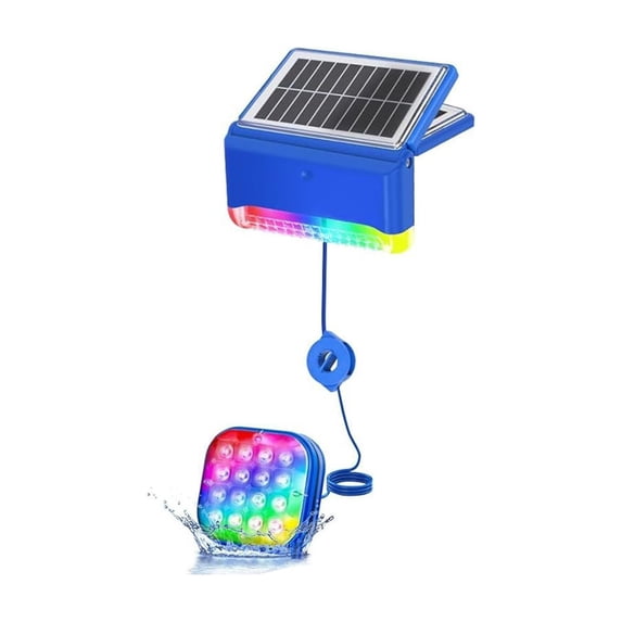 2 in 1 Solar Pool Light with Underwater LED, RGB Color Changing Remote ...