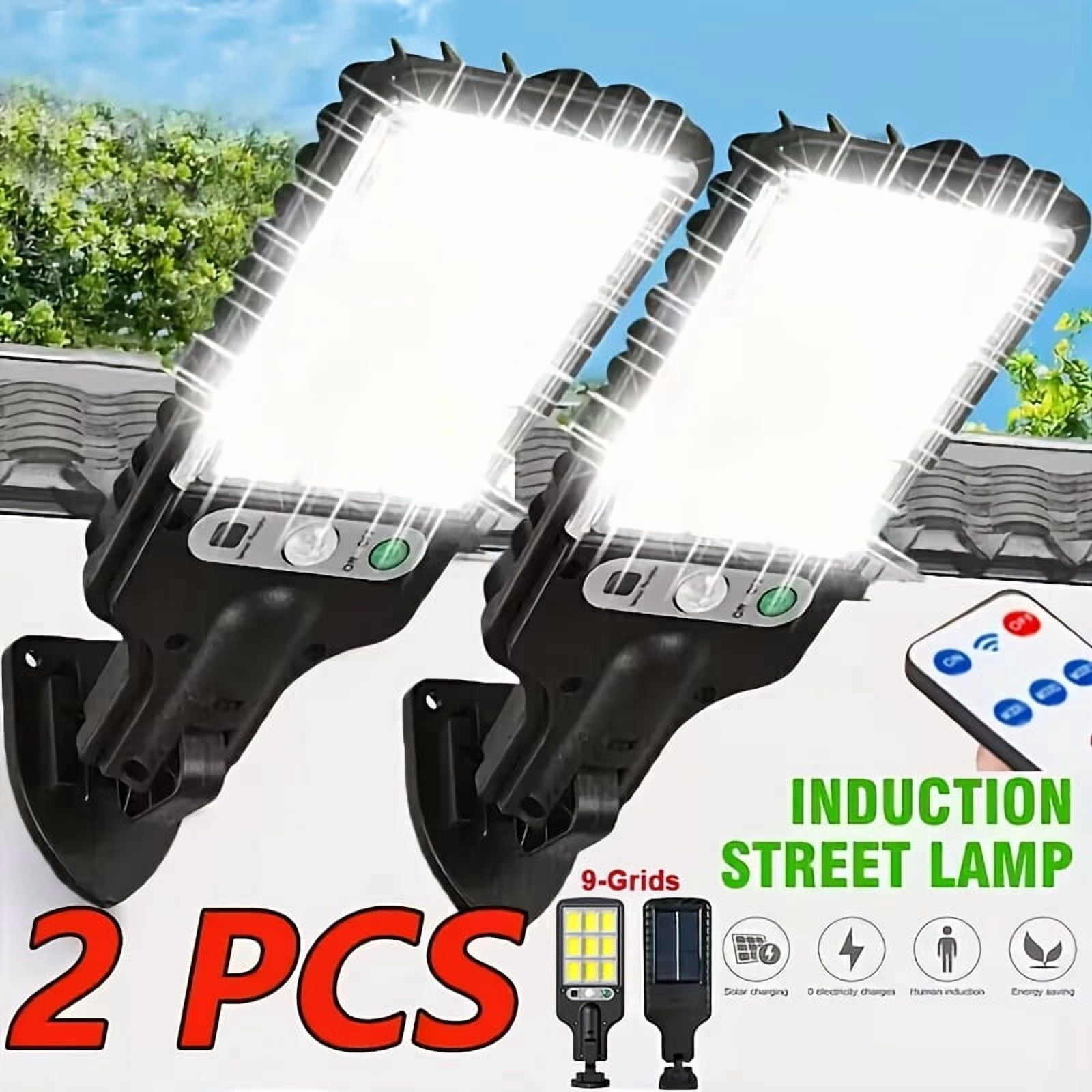 2-in-1 Solar Wall Light 504 LEDs, IP44 Waterproof Dusk to Dawn Motion ...