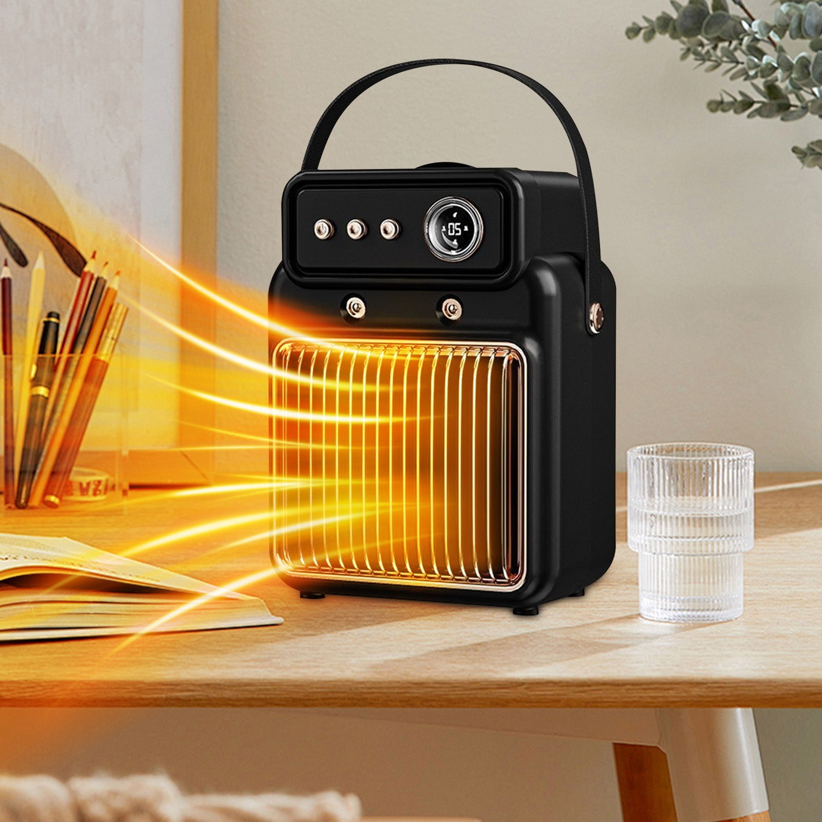 2-in -1 Space Heater with Humidifier, 1200W Electric Heaters Indoor ...