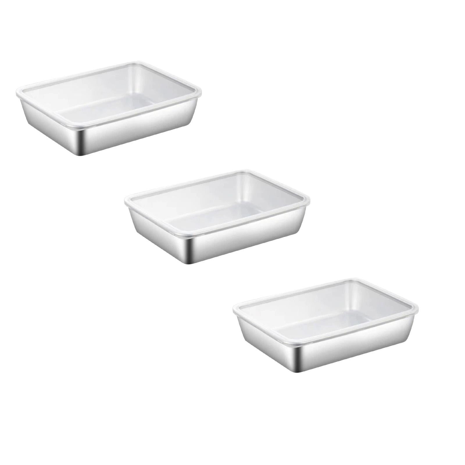 2-in-1 Stainless Steel Baking Pan & Food Storage Box - Heavy Duty ...
