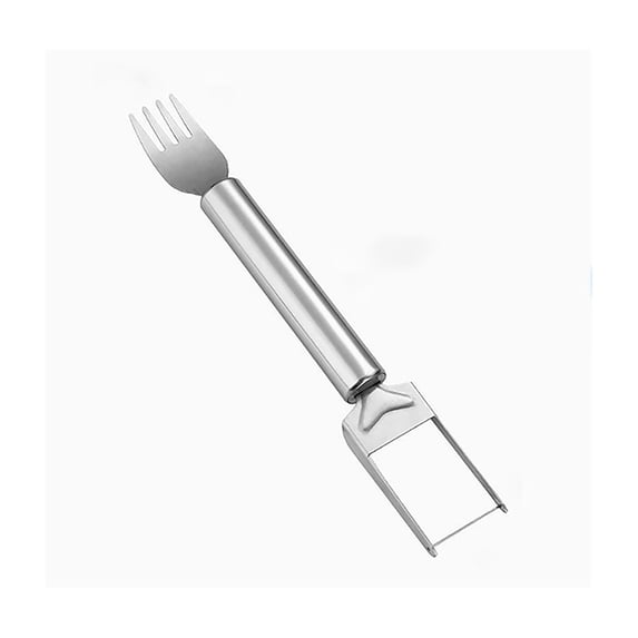 2-in-1 Stainless Steel Fruit Cutter, Watermelon Slicer with Fork, Dual ...