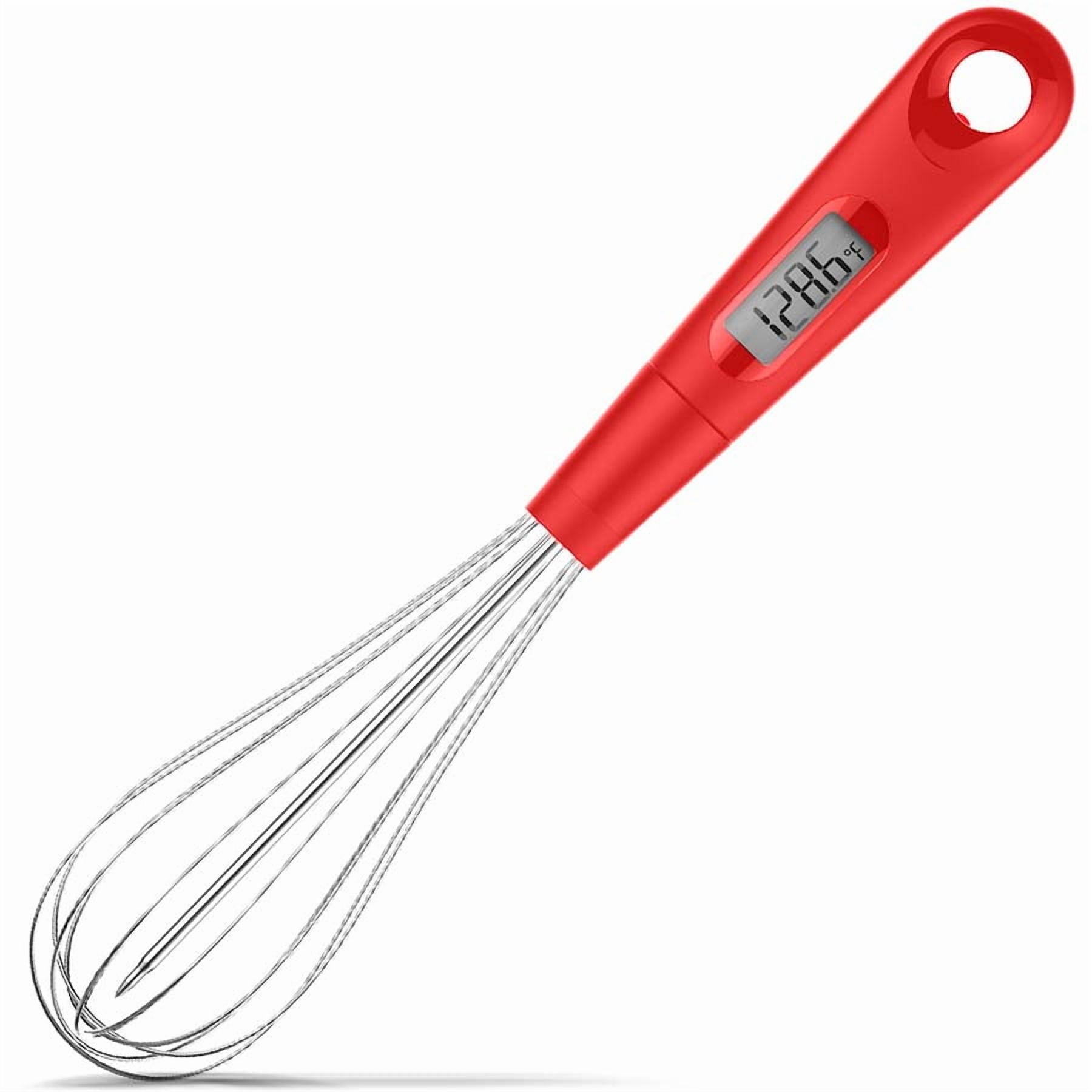 2 in 1 Stainless Steel Whisk Egg Beater & Instant thermometer Probe 12 ...