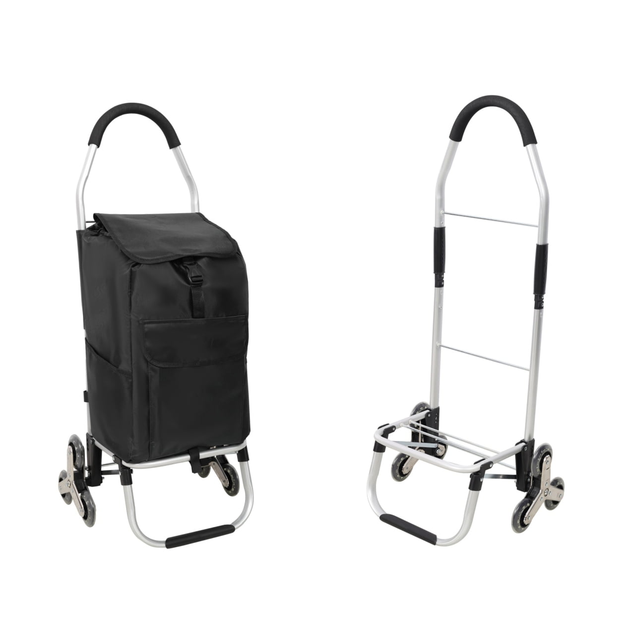 2-in-1 Stair Climbing Cart with Detachable Bag, Foldable Shopping ...