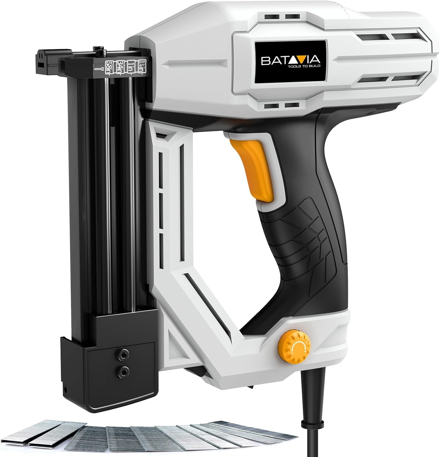 , 2-in-1 Staple Brad Nailer 18 Gauge for , 120V Stapler for Upholstery ...