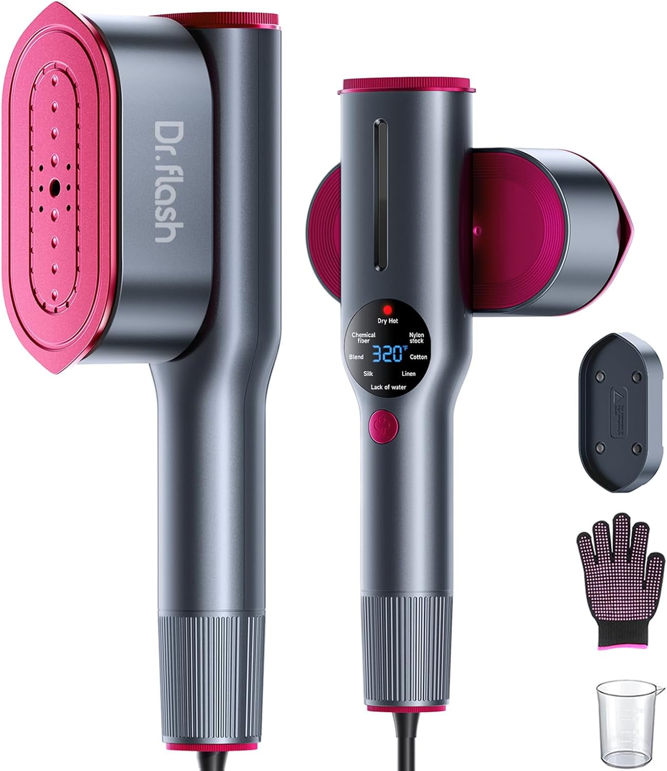 2-in-1 Steamer & Iron for Clothes,15s Fast Heat-up 1200W Portable ...