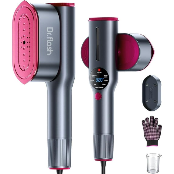 2-in-1 Steamer & Iron for Clothes,15s Fast Heat-up 1200W Portable ...