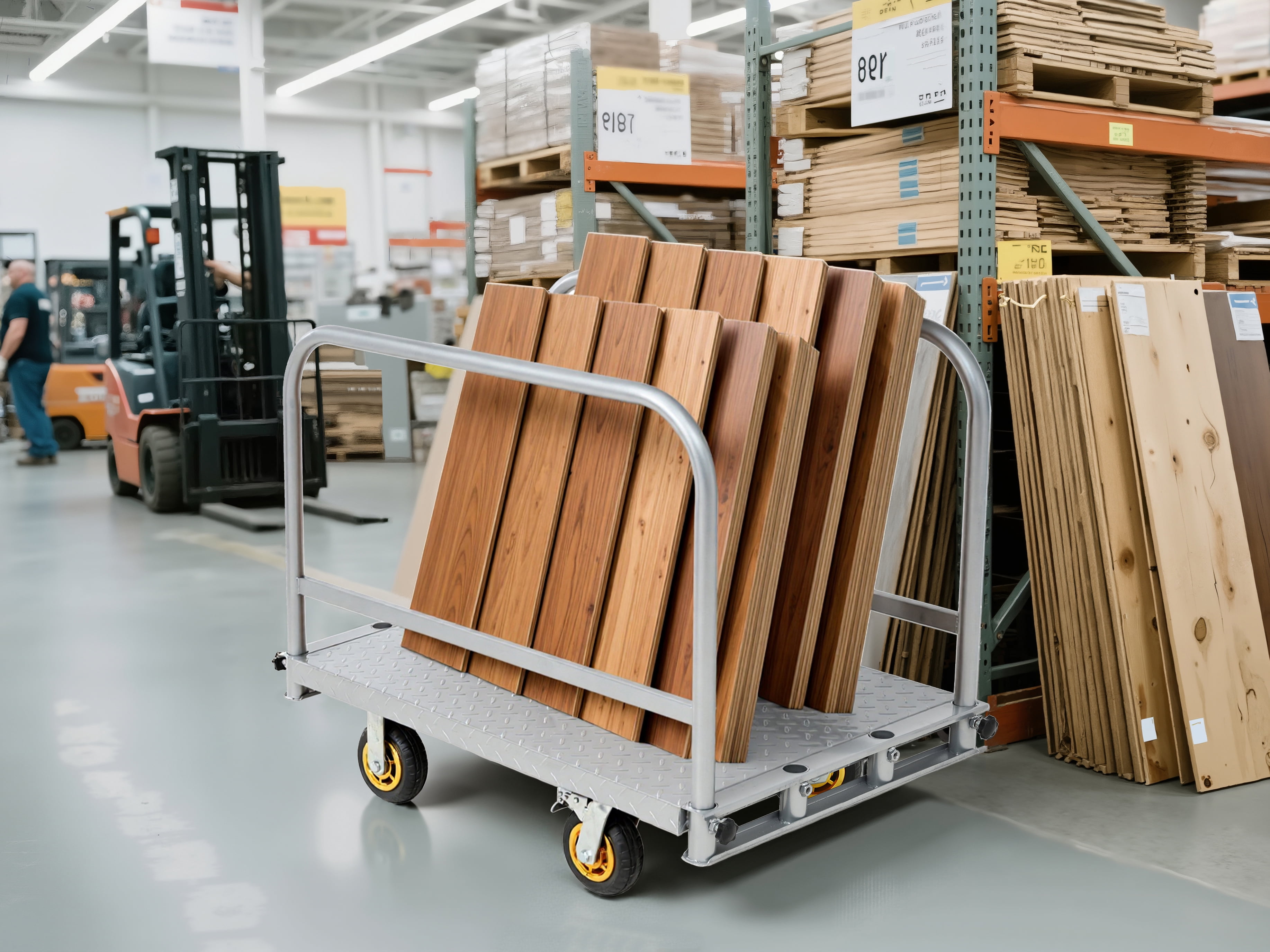 2-in-1 Steel Panel Truck Cart 2200 LBS, Heavy Duty Platform Truck Carts ...