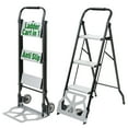 2 in 1 Step Ladder & Hand Truck,Aluminum 3 Step Stool,Folding Ladder ...