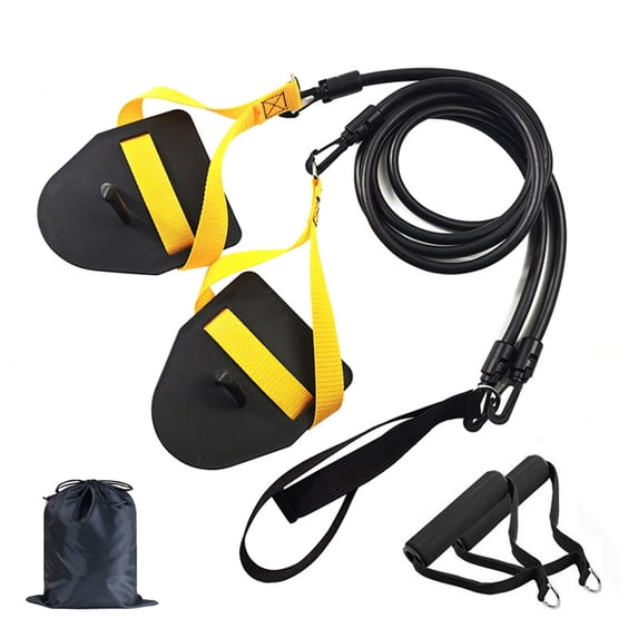 2 in 1 Swimming Arm Training Pull Rope with Hand Paddle Swimming ...