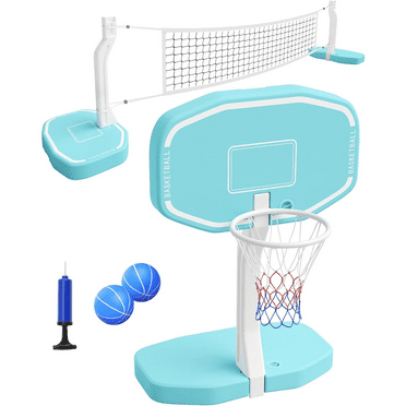 PEXMOR 2-in-1 Pool Basketball Hoop & Volleyball Net for Inground Pools ...