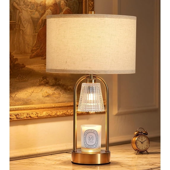 2-in-1 Table Lamp Candle Warmer Lamp with Timer & Dimmer,Large Wax Melt ...