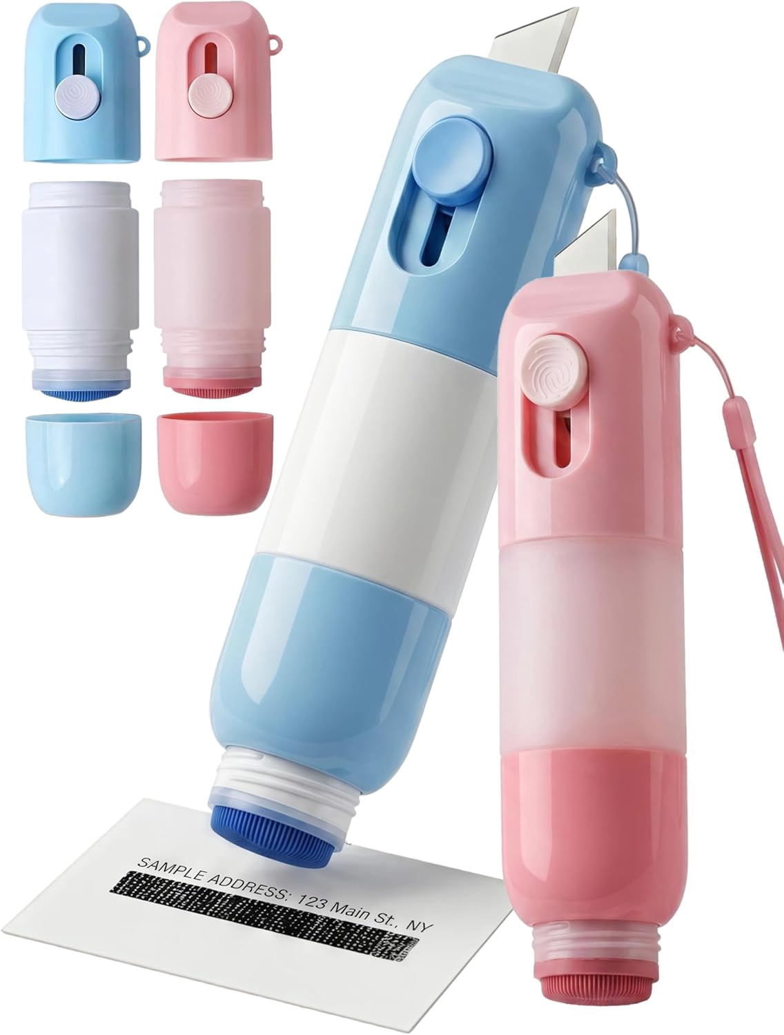 2-in-1 Thermal Paper Privacy Marker with Built-In Mini Box Cutter ...