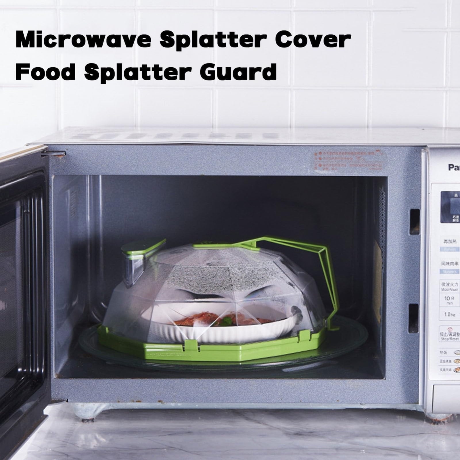 2-in-1 Transparent Microwave Cover, Heat Resistant Food Splatter Guard ...