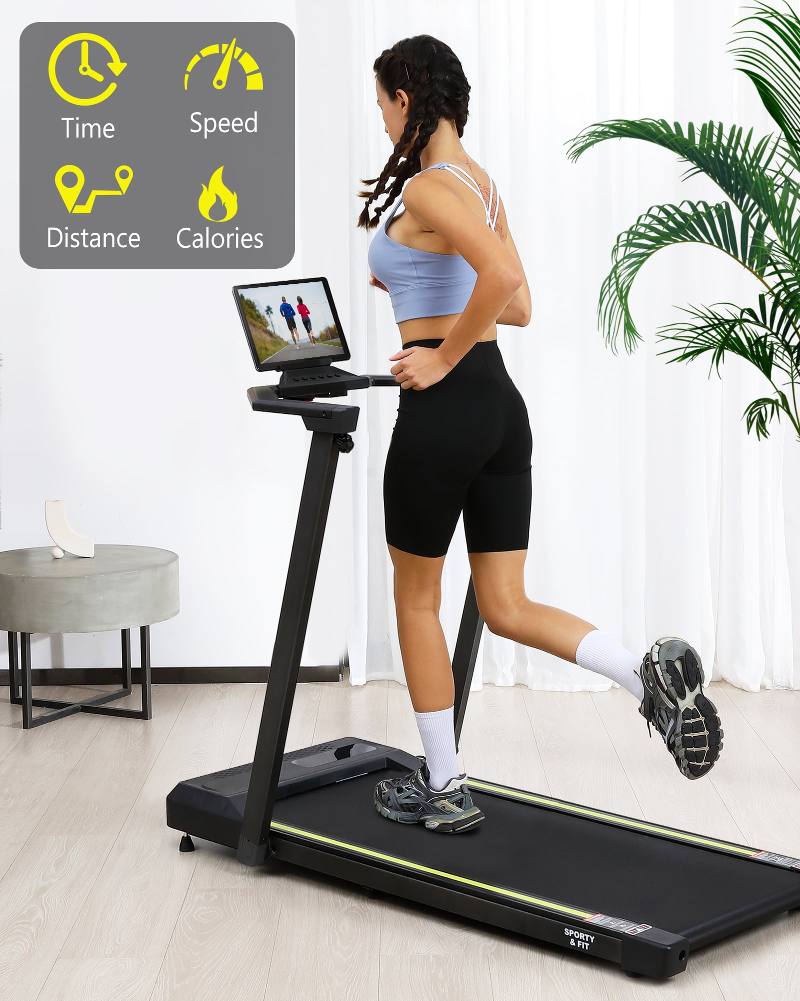 OEM SPORTY&FIT Electric Walking Desk Exercise Treadmill, Black and ...