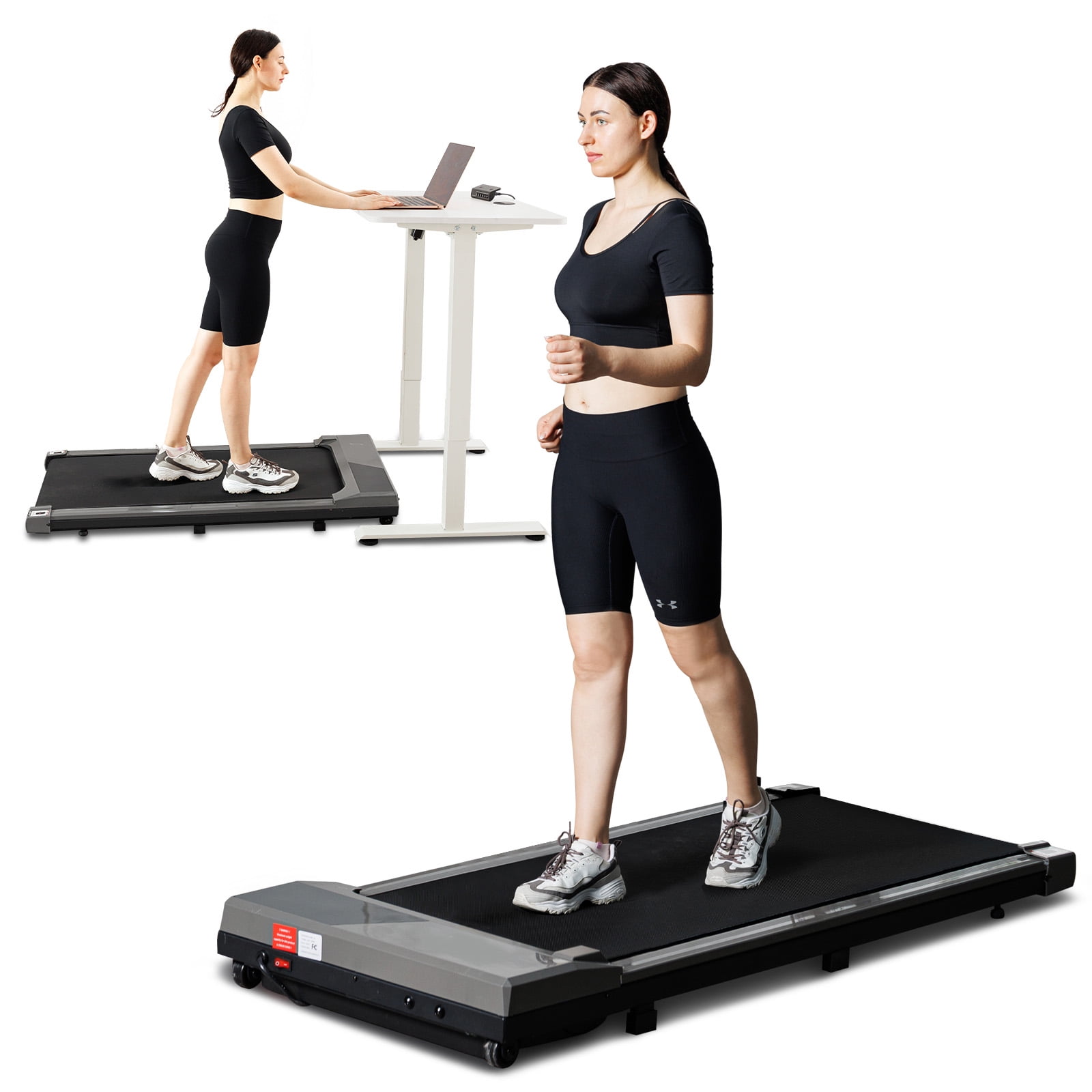 Folding Treadmill Walking Pad, 3.8 MPH, 300LBS Weight Capacity Walking ...