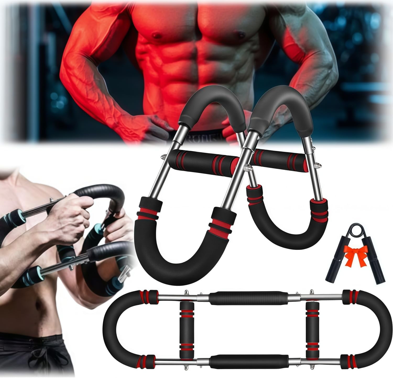 2-in-1 Twister Arm Trainer Chest Exercise Equipment,20-110 Pound Chest ...