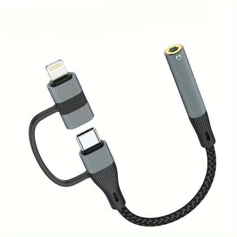 2-in-1 Type-C to 3.5mm Headphone Charging Cable | PD60W Fast Charging ...