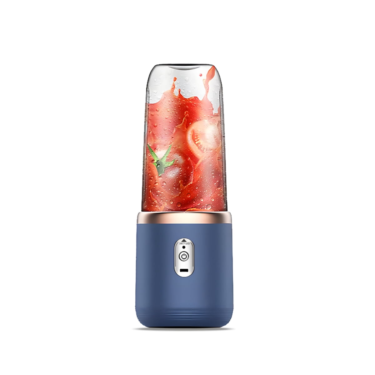 2-in-1 USB Blender & Juicer with 6 Blades Double Cups Rechargeable for ...