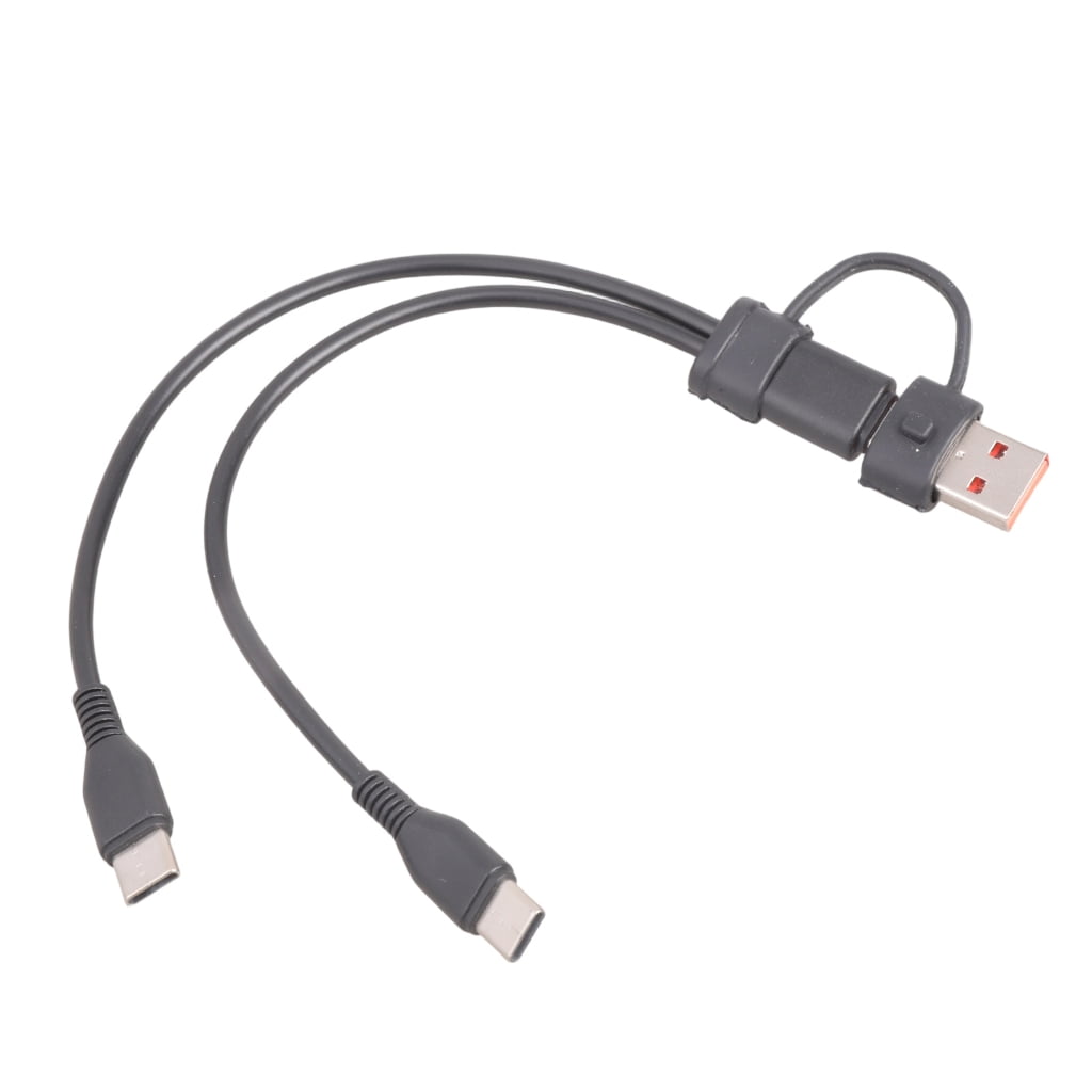 2 in 1 USB C Splitter Charging Adapter Type C+USB to Double USB C Port ...