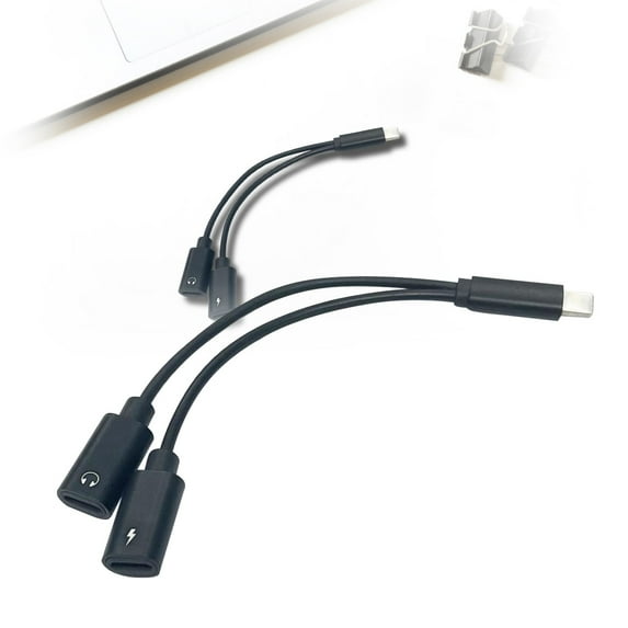 2 in 1 USB C to 35mm Headphone Jack Adapter with Music Control and ...