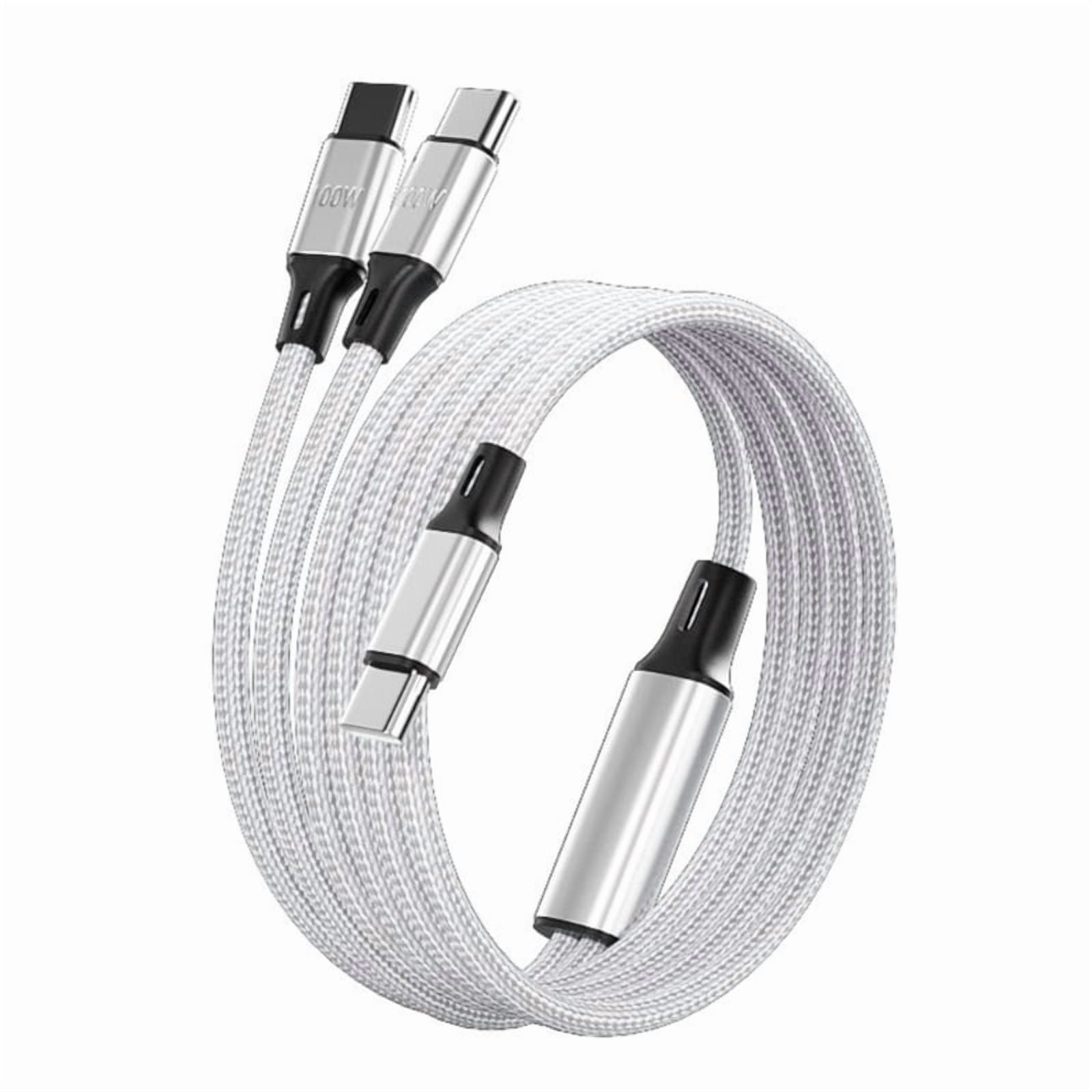 2 in 1 USB C to USB C Cable 100W USB C to Double USB C Charger Cable ...