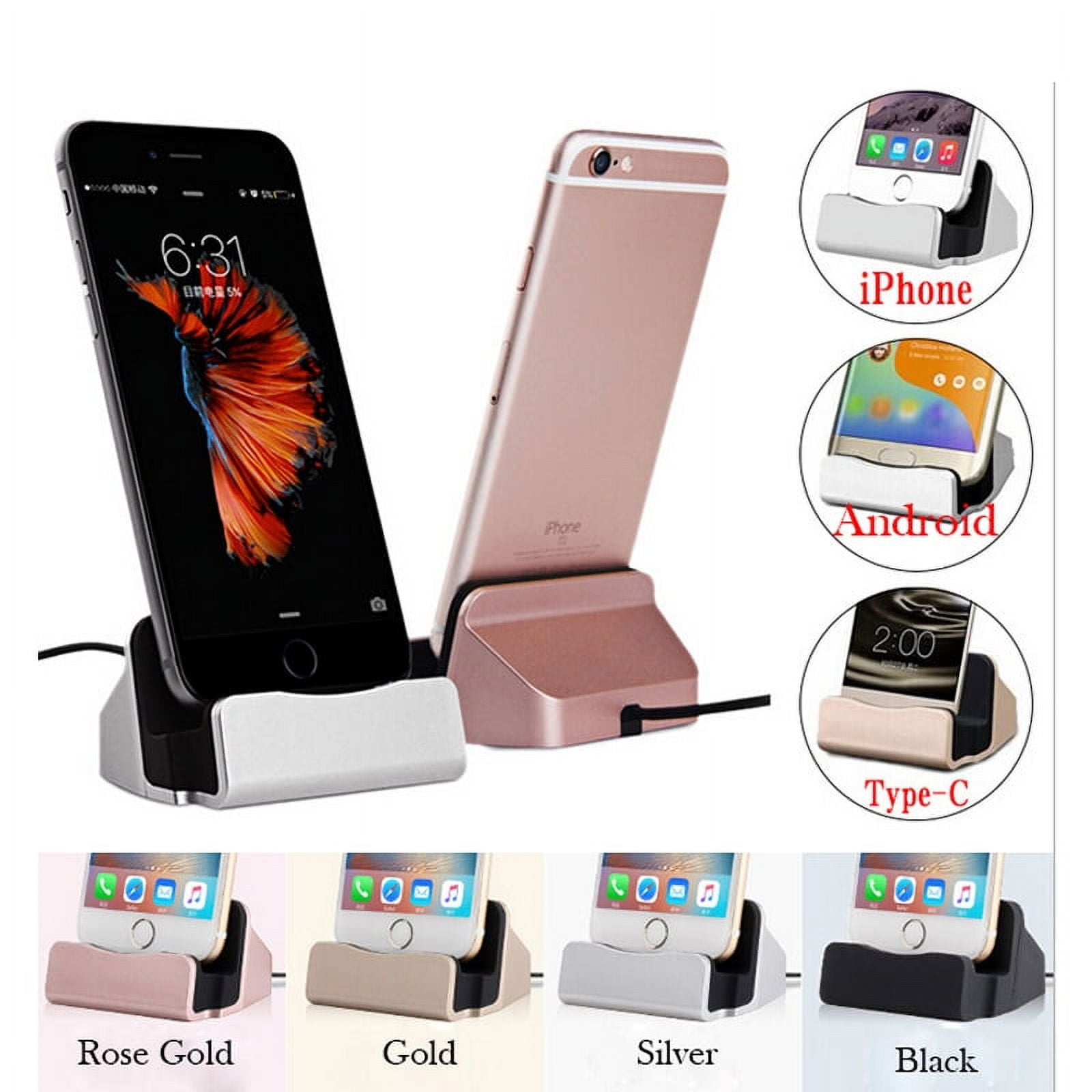 2-in-1 USB Cable Data Phone Charger Dock Stand Station Charging For ...