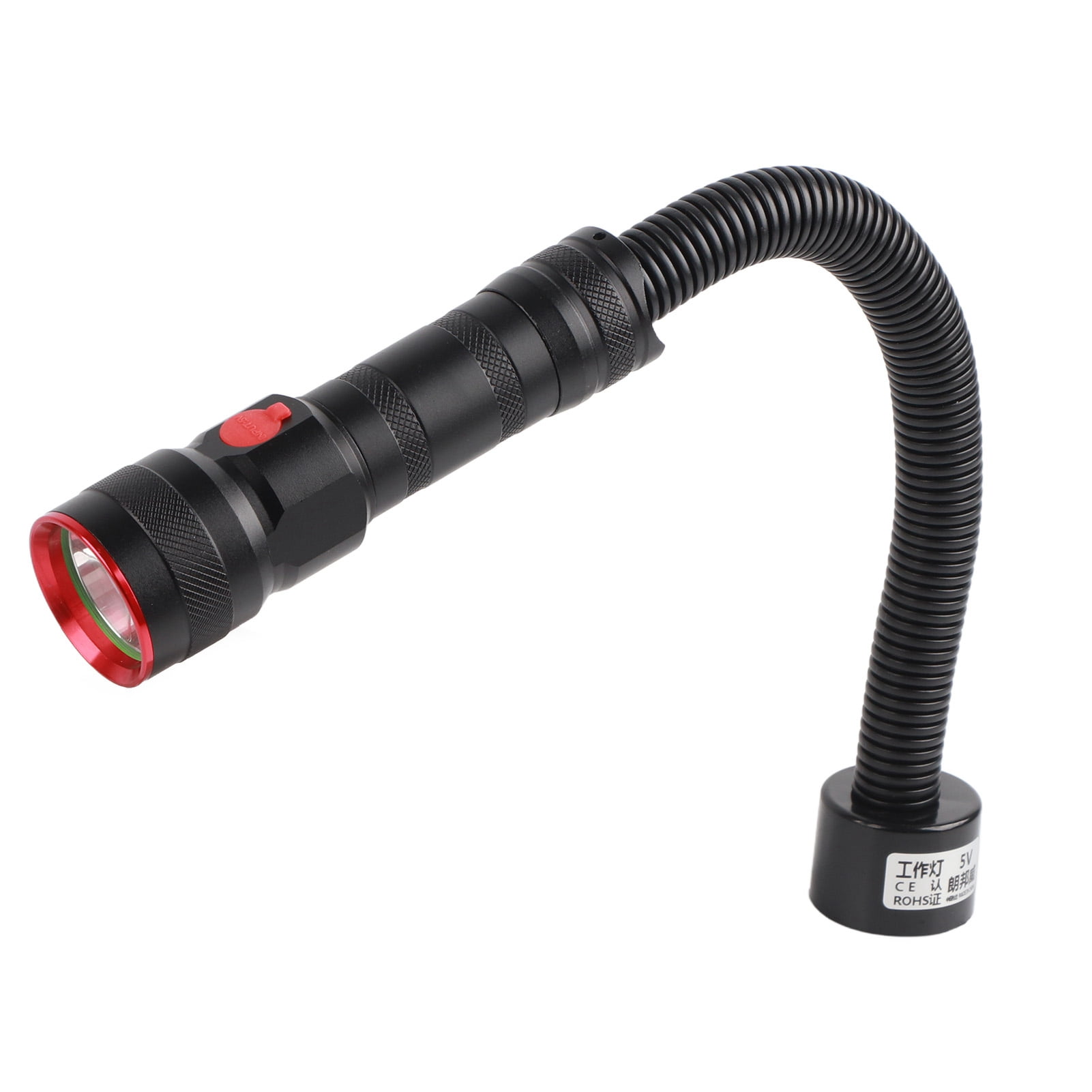 2 in 1 USB Rechargeable LED Flashlight Working Light with Magnetic Base ...