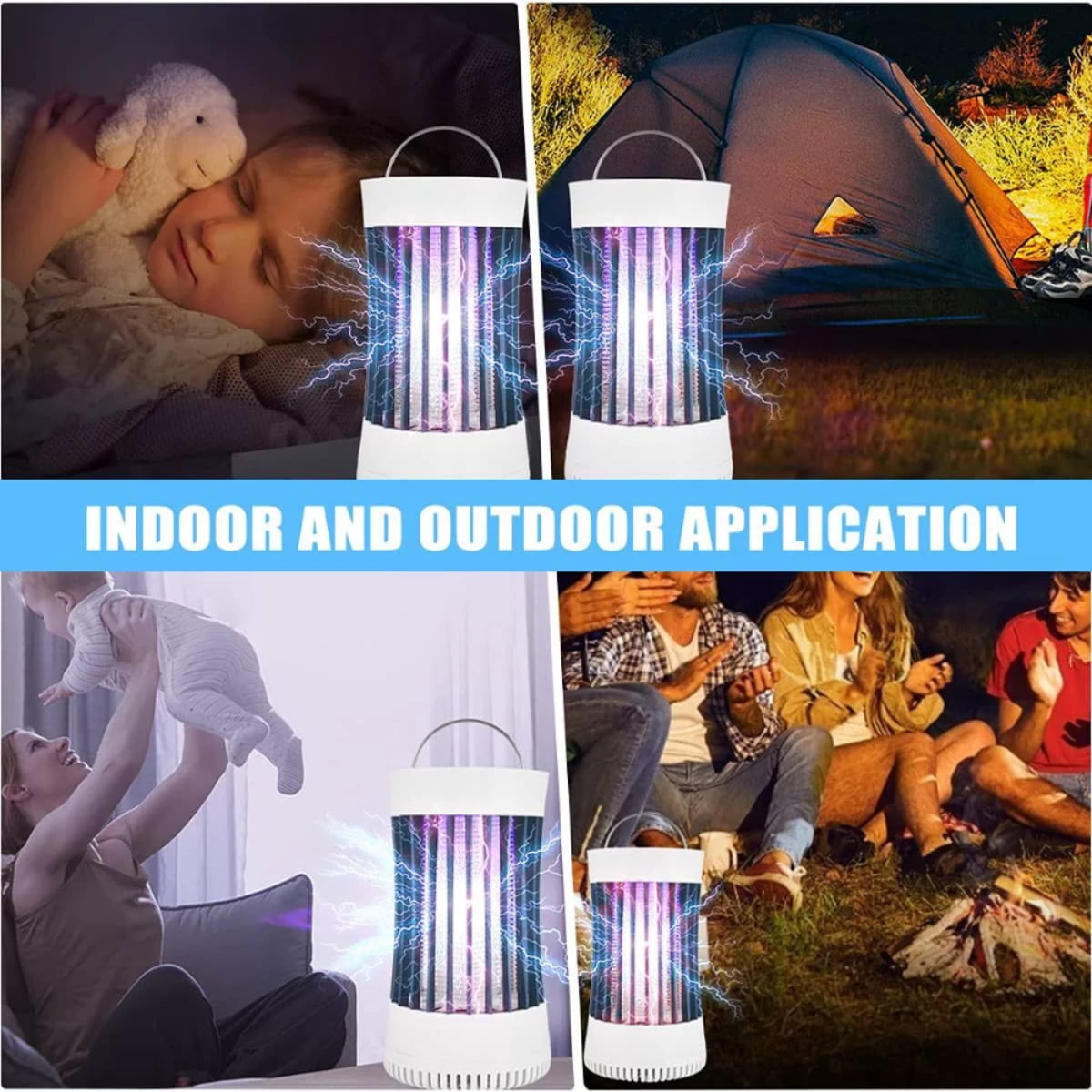 2-in-1 USB/Rechargeable Mosquito Killer with UV Light: Indoor & Outdoor ...