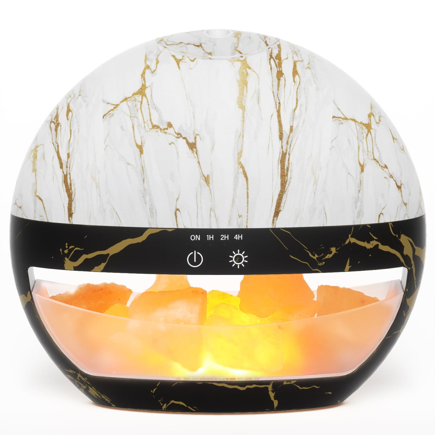 2-in-1 Ultrasonic Essential Oil Diffuser & Himalayan Salt Lamp, 100ml ...