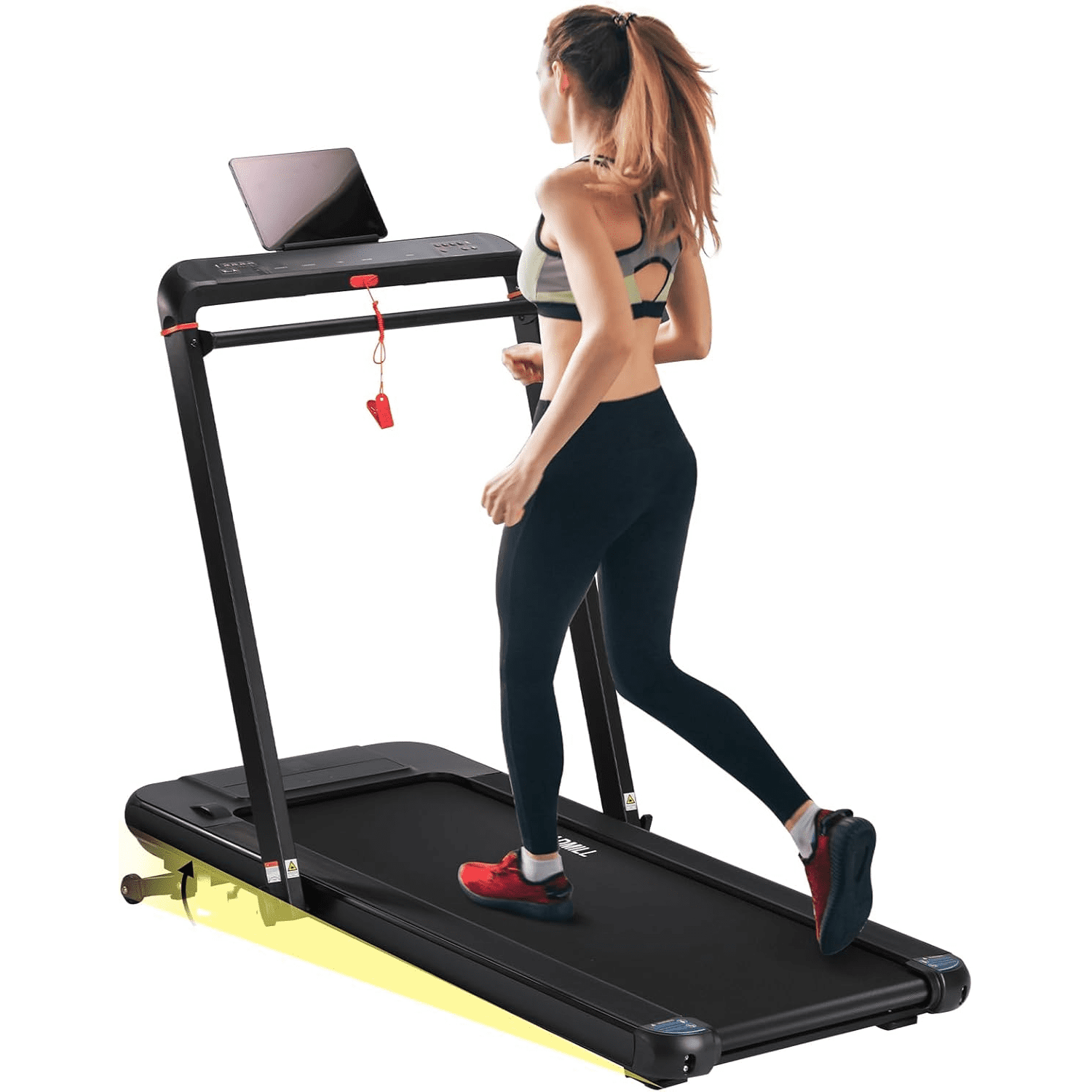 2-in-1 Under Desk Foldable Treadmill,2.5HP Foldable Portable Treadmills ...
