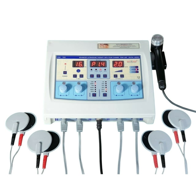 2 in 1 Unit Easy Home Professional use 4 Channel Tens Unit Muscle ...