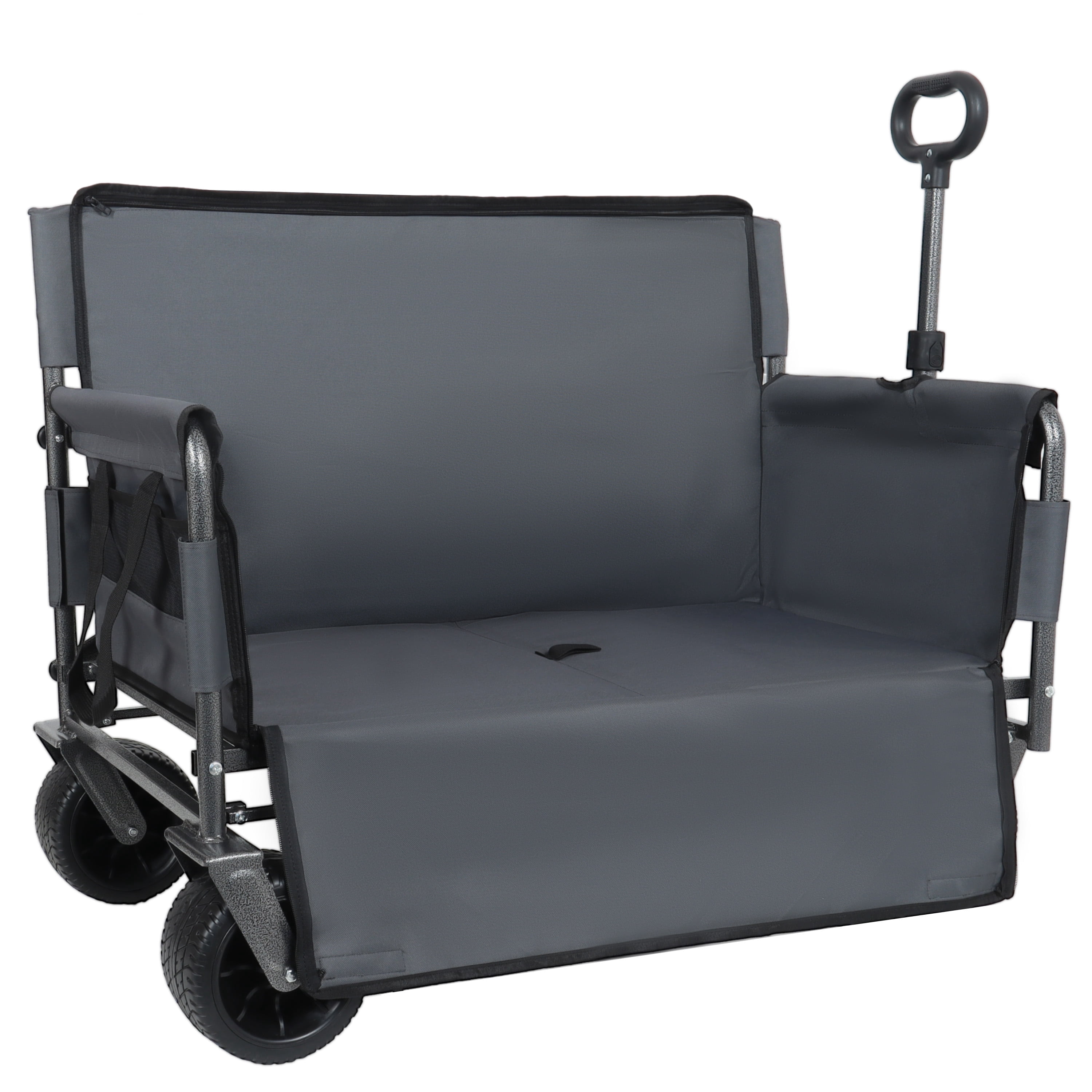 2 in 1 Wagon Bench Seat: Collapsible Heavy Duty Wagon 500 LBS - Beach ...